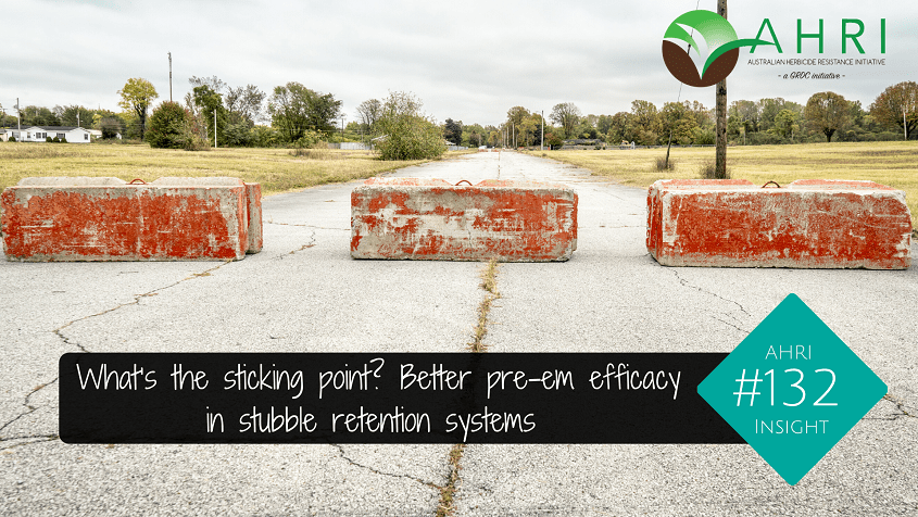 What’s the sticking point? Better pre-em efficacy in stubble retention ...