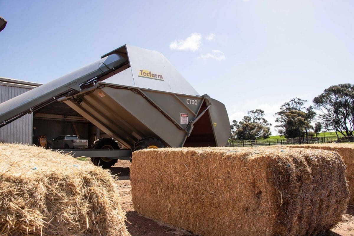 Chaff carts: dual benefit of weed control and feed for livestock ...