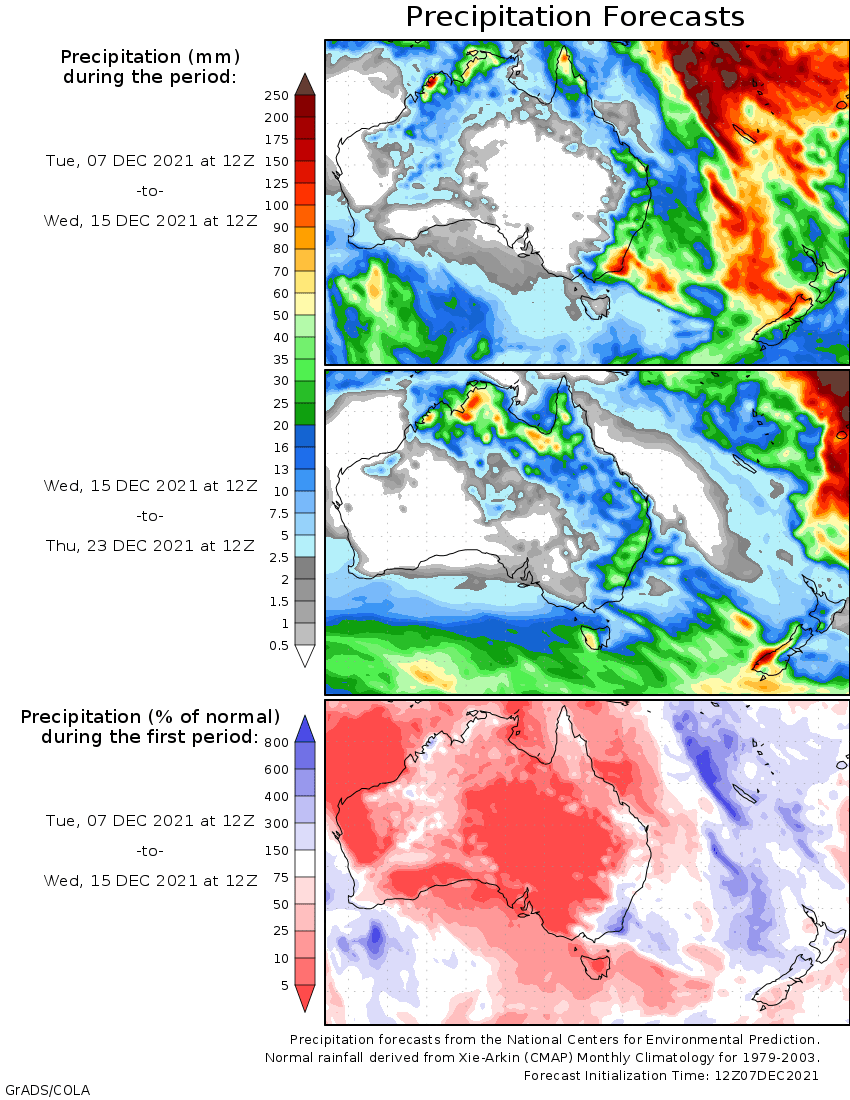 Weekly rainfall update + rain outlook 8 December 2021 - Grain Central