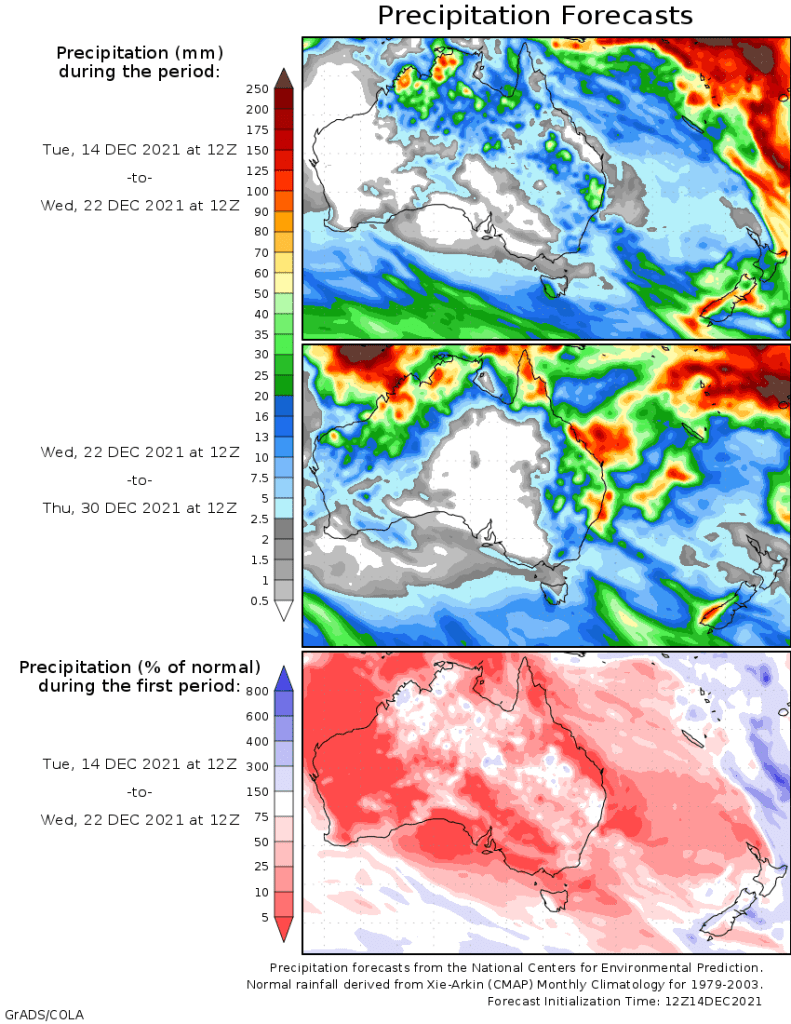 Weekly rainfall update + rain outlook 15 December 2021 - Grain Central