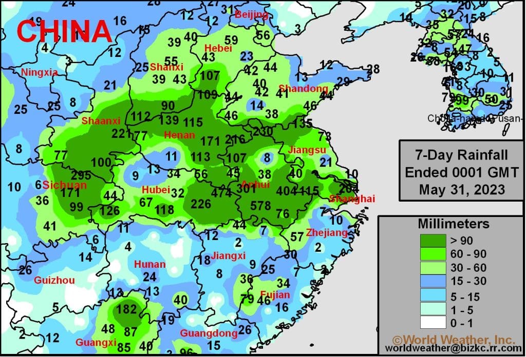 Heavy rains disrupt China’s wheat harvest - Grain Central