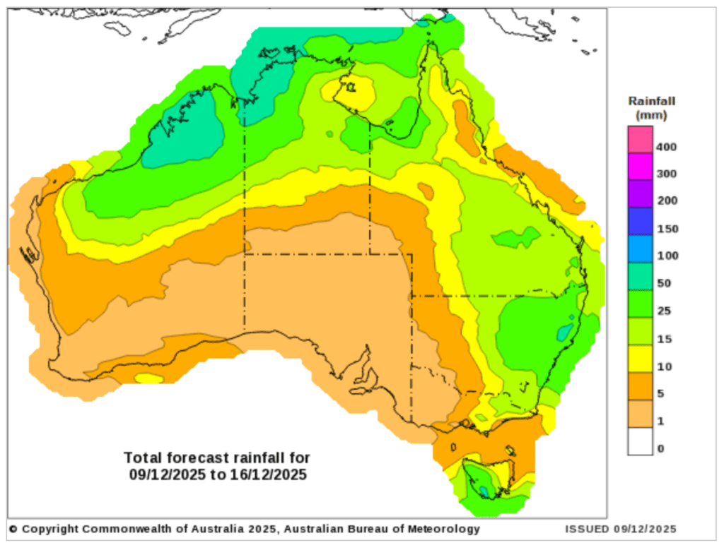 BOM weekly rainfall update 9 Dec 2025 + outlook - Grain Central