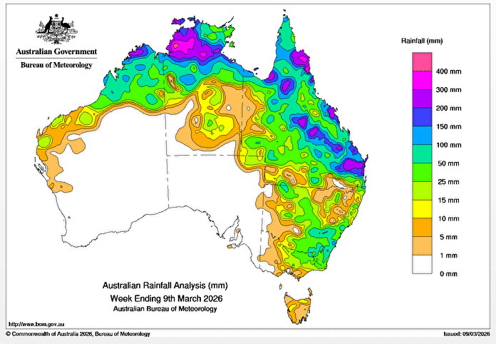 Weekly rainfall update 10 March 2026 + outlook - Grain Central