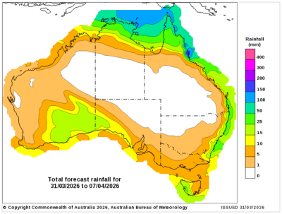 BOM weekly rainfall update 31 March 2026 + outlook - Grain Central