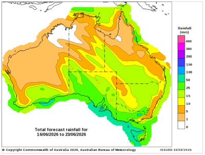 BOM weekly rainfall update 16 June 2026 + outlook map - Sheep Central